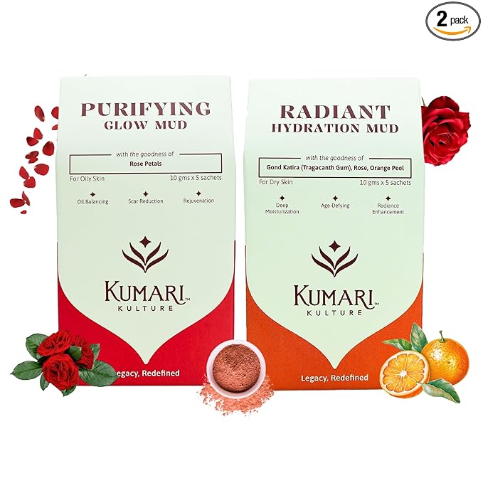 Radiant Hydration Mud & Clarifying Anti-Acne Mud Face Pack Combo ...